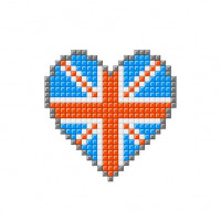 Union Jack in pixel art (seconda A)