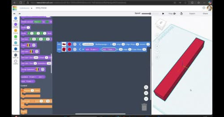 Introduction to Programming and 3D Design with TinkerCad Codeblocks