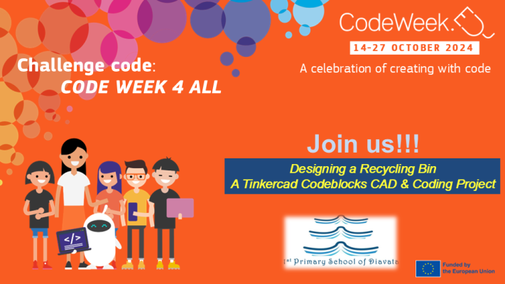 Design a Recycle Bin with Tinkercad Codeblocks